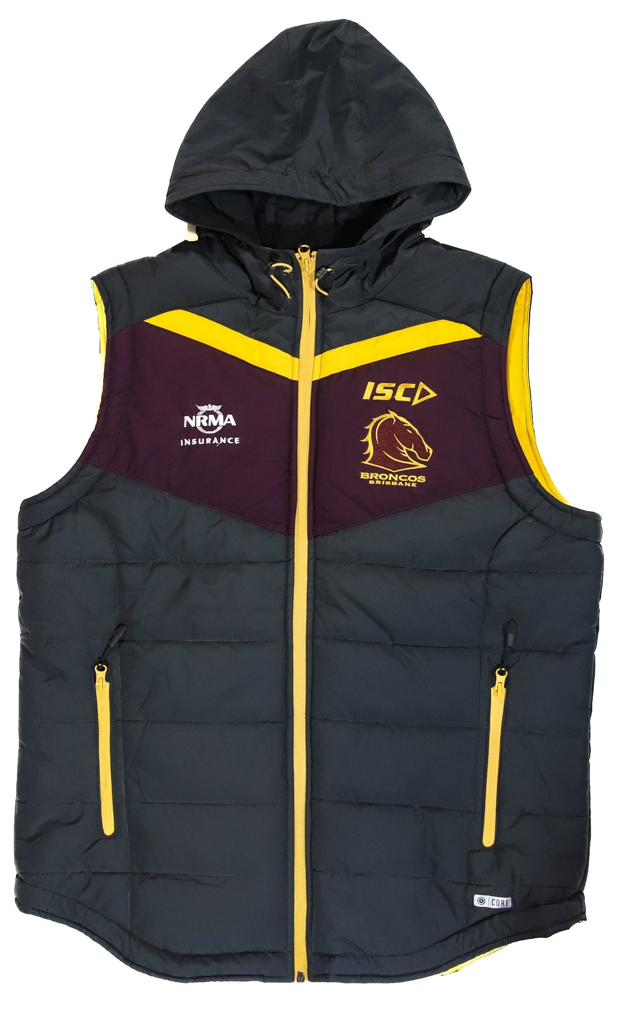 NRL Brisbane Broncos Men's Padded With Cap Vest – House of Sports
