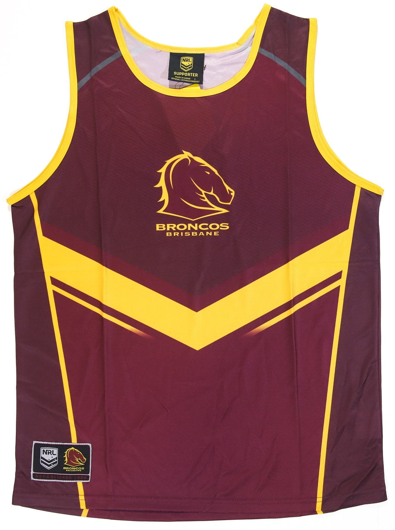 NRL Brisbane Broncos Men's Sublimated Singlet – House of Sports
