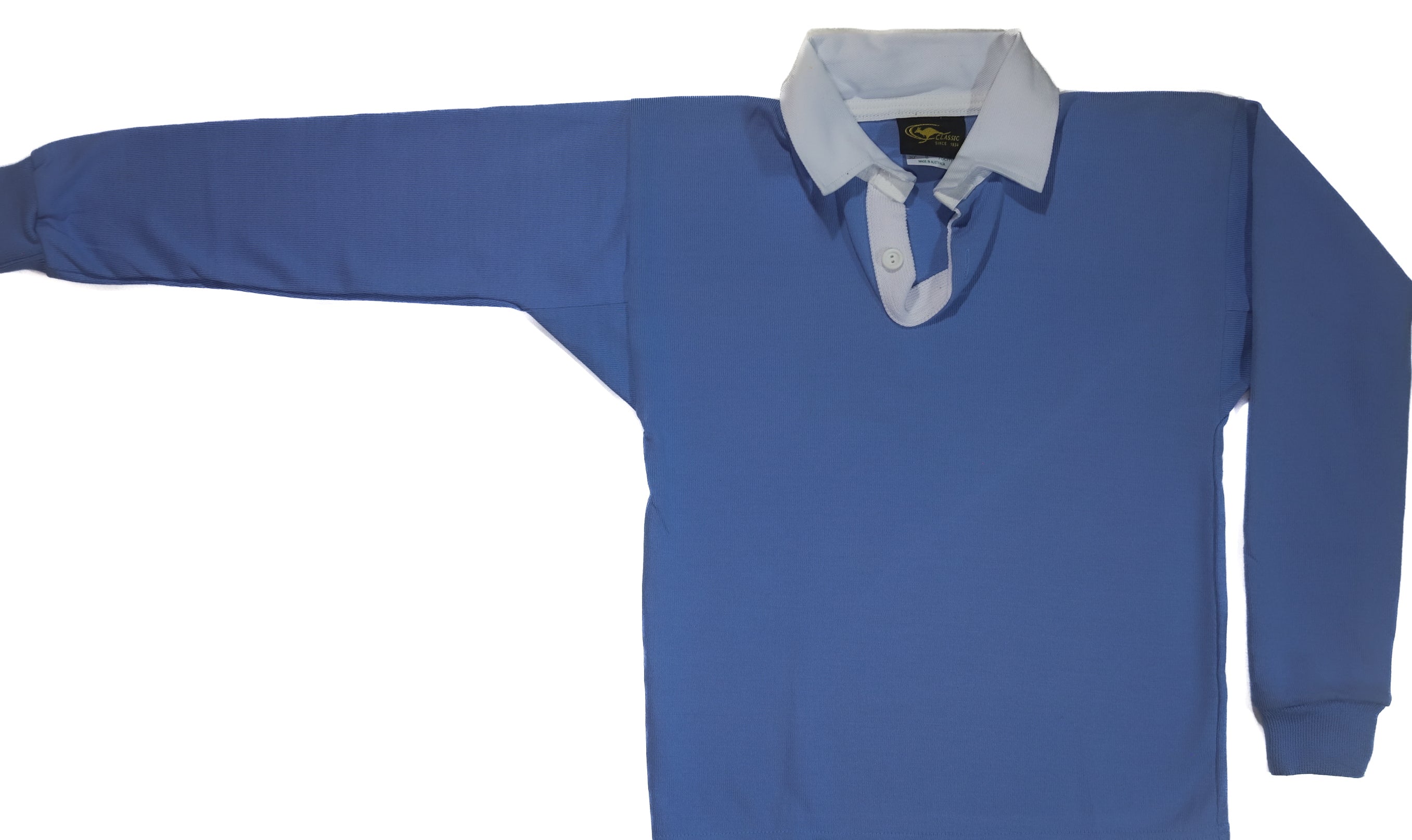 Plain Rugby Sky Blue Adult's Ready To Custom Printing Full Sleeve ...