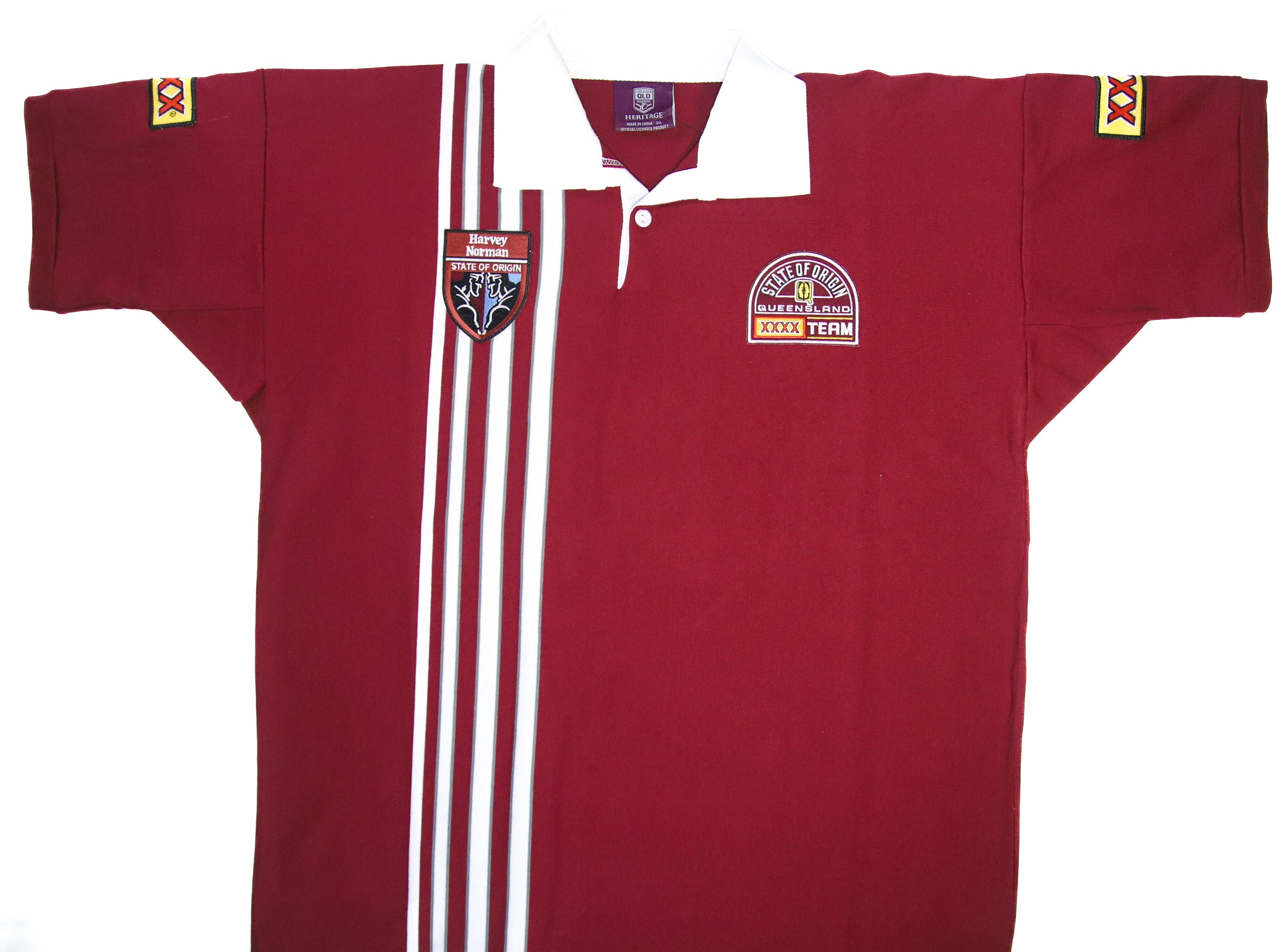 State Of Orgin Qld Maroon Men's Retro Heritage Rugby Polo Xxxx – House ...